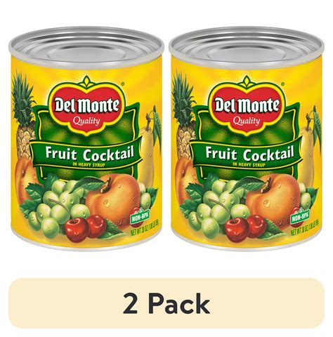 2 Pack Del Monte Fruit Cocktail In Heavy Syrup 30 Oz Can Canned