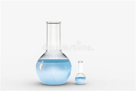3d Rendering Test Tube And Beaker In The Lab Stock Illustration