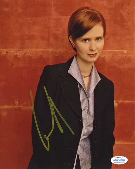 Cynthia Nixon Sex In The City Signed Autograph 8x10 Photo Acoa Outlaw