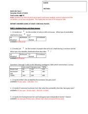 Test2Solutions NAME SECTION QMS 230 Test 2 Saturday March 19 2016