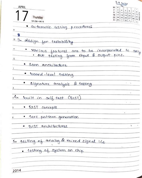 Design For Testability Course Topics PDF