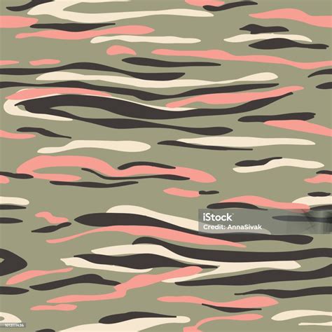 위장 완벽 한 패턴입니다 카 모 카키색 텍스처 배경 패션 직물 인쇄에 대 한 추상 군사 배경 막 벡터 일러스트 레이 션 벡터에 대한 스톡 벡터 아트 및 기타 이미지 Istock