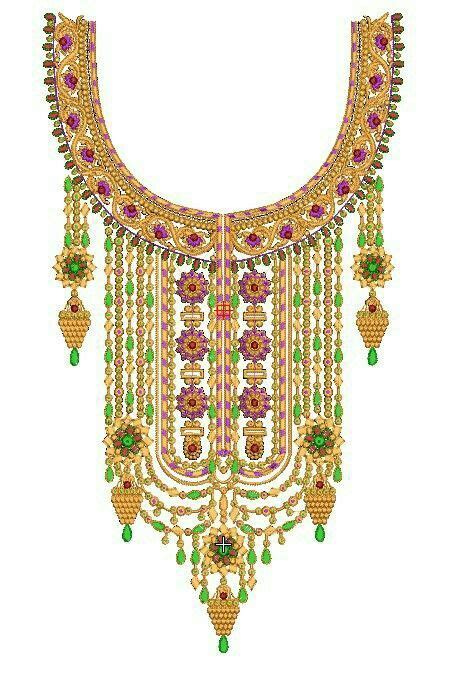 Elegant Gold Necklace With Green And Pink Beads