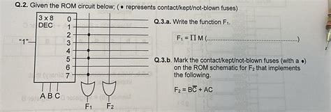 Solved Q2 ﻿given The Rom Circuit Below ﻿represents