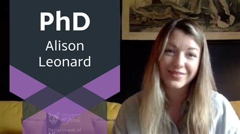 My Research Alison Leonard Youtube