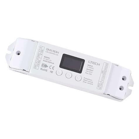 LTECH LED DMX RDM Decoder 4 Channel RGB RGBW Controller Reverb