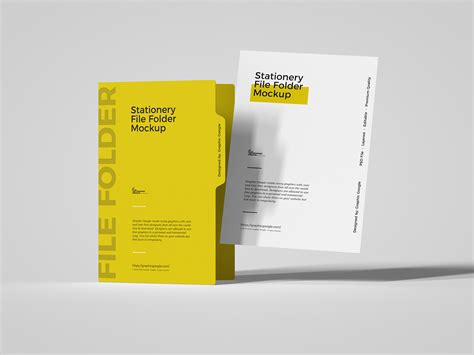 Free Stationery File Folder Mockup Behance