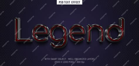 Premium Psd Editable Text Legend With Effect 3d Style