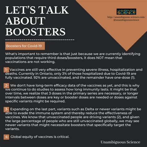 Lets Talk About Boosters Unambiguous Science