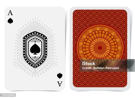 스페이드의 에이스와 레드 슈트와 뒷면 벡터 카드 템플릿 카드 여가활동 게임에 대한 스톡 벡터 아트 및 기타 이미지 카드 여가활동 게임 등 패턴 Istock
