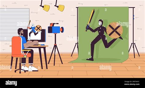 Video Game Development Cartoon Flat Illustration Stock Vector Image