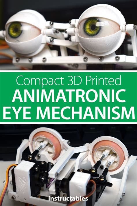 DIY Compact 3D Printed Animatronic Eye Mechanism Arduino Projects