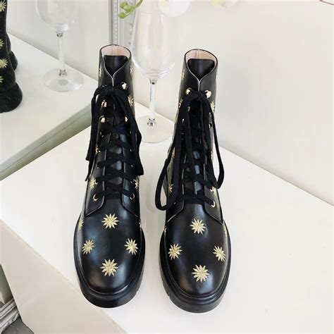 Г Женские ботильоны из натуральной кожи на шнуровке Новые осенне зимние ботинки в байкерском