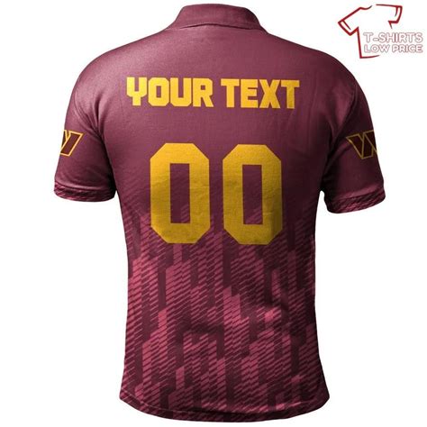 Washington Commanders Polo Shirt Logo Sport Ombre Washington