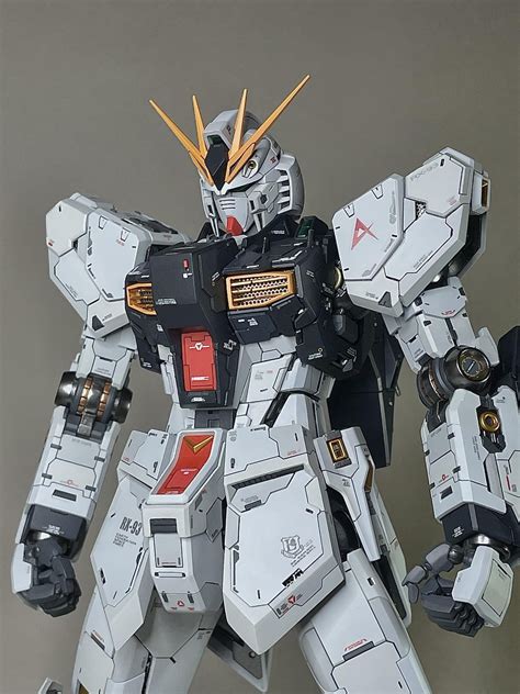 Finished My Nu Gundam Ver Ka Complete Redesign With Pla Plate And Scribing Many Design Cues