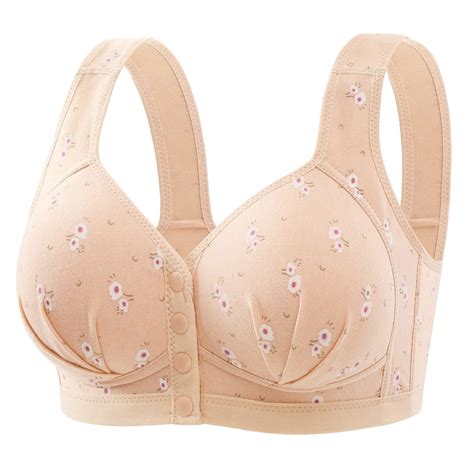 Ywdj Bras For Women Front Closure Plus Size Push Up No Underwire Full