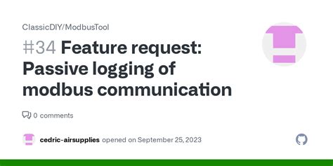 Feature Request Passive Logging Of Modbus Communication · Issue 34