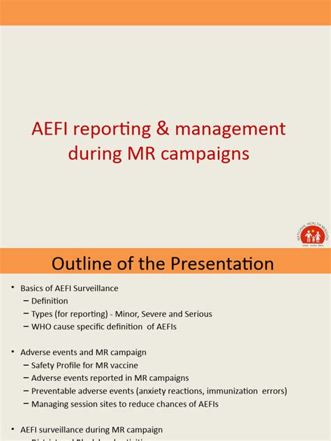Aefi Management Mr Campaign Pdf Vaccines Injection Medicine