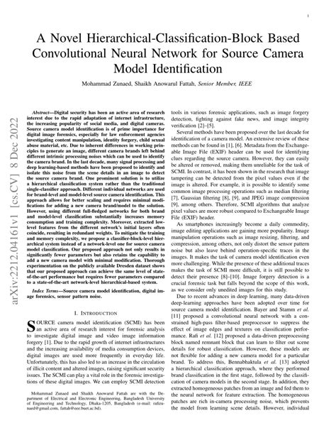 Pdf A Novel Hierarchical Classification Block Based Convolutional