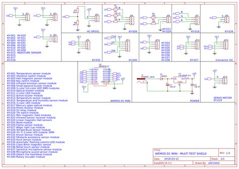 Wemos D1 Mini Multi Test Shield Copy Easyeda Open Source Hardware Lab