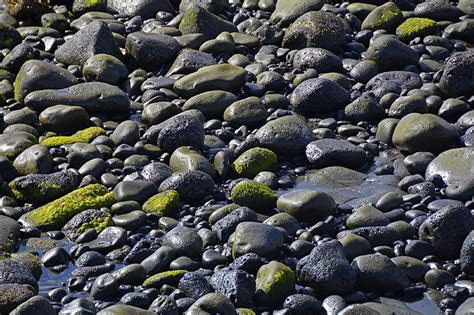 배경 검은 녹색 아이슬란드 용암 돌 이끼 자연 바다 돌 물 젖은 Hd 배경 화면 Wallpaperbetter