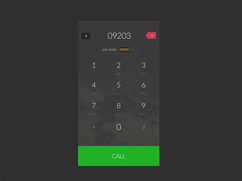 Dial Pad App Interface Mobile App Ui Dial