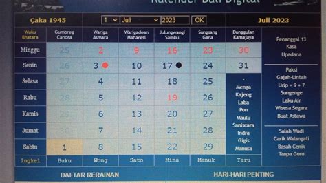 Kalender Bali Minggu 2 Juli 2023 Mengandung Sifat Boros Tak Baik