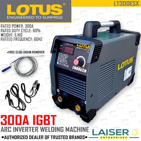 Lotus 300a Arc Inverter Welding Machine Igbt Lt300esx Free Clog Drain