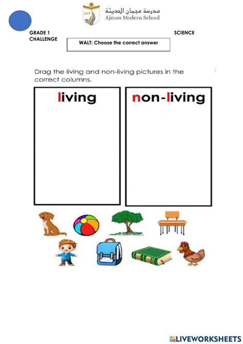 Grade 1 Science Worksheets