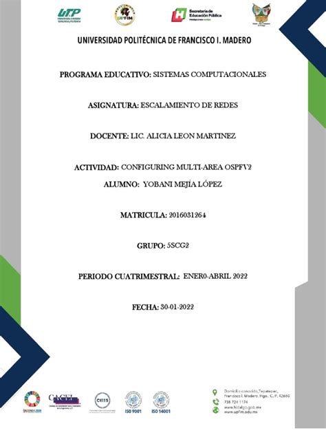 Práctica Ospf Multiárea Pdf Enrutador Computación Protocolos De Internet