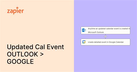 anytime an updated calendar event is created in microsoft outlook