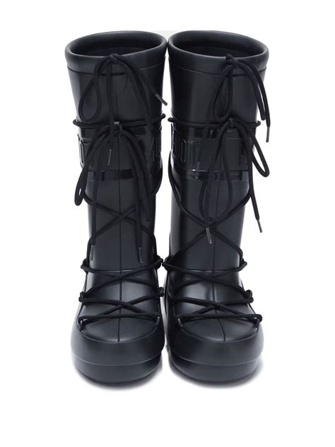 Moon Boot Icon Rain Boots Black Farfetch