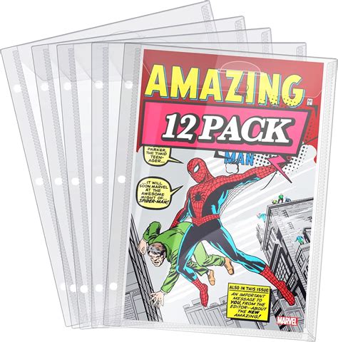Comic Book Bags Binder Sleeves For Comic Books 12 Pack Comics