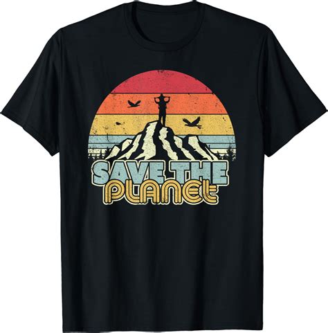 Save The Planet Shirt Retro Style Climate Change T Shirt Walmart