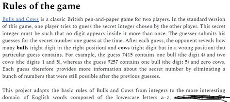 Solved Rules Of The Game Bulls And Cows Is A Classic British Chegg