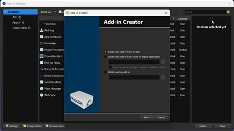 Add Ins Robodk Documentation