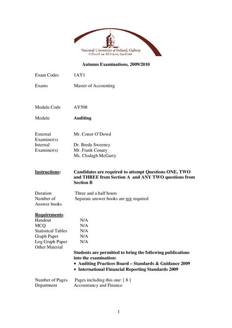 Main Audit Considerations Introduction To Auditing Exam Exams Auditing Docsity