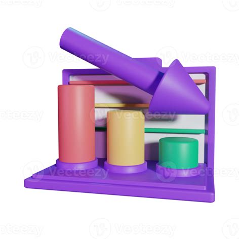 Decrease Chart 3d Icon 22583327 Png