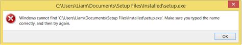 Windows Cannot Find Setup Exe Files Microsoft Q A