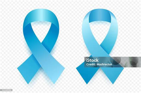 벡터 3d 현실적인 블루 리본 세트입니다 전립선 암 인식 기호 근접 촬영 암 리본 템플릿입니다 세계 전립선 암의 날 개념 리본상에 대한 스톡 벡터 아트 및 기타 이미지