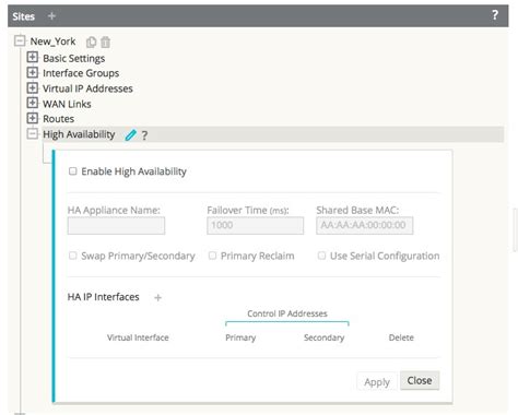 configuring high availability