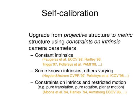 Ppt Self Calibration Powerpoint Presentation Free Download Id3605509