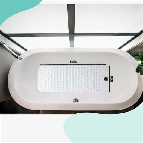 Antislip Douchemat Of Badmat Wit Met Zuignappen 100x40 Cm Mat Voor