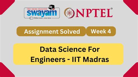 Data Science For Engineers Week 4 Nptel Answers 2023 My Swayam