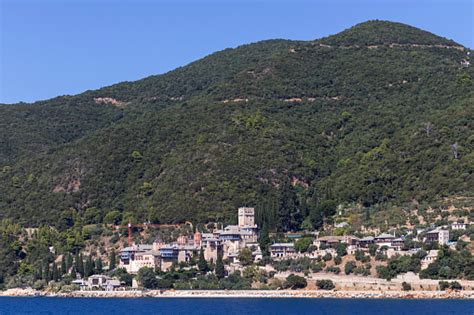 도치아리우 수도원 앳 아토스 산 의 자치 수도원 주 찰키디키 그리스 0명에 대한 스톡 사진 및 기타 이미지 0명
