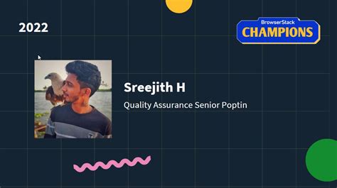 Sreejith H On Linkedin Browserstack Champions