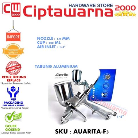 Jual Spray Gun Mini Auarita F3 Spraygun Angin Shopee Indonesia