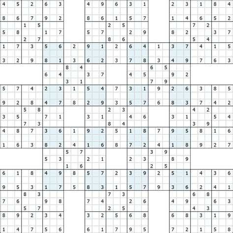 Supersamurai Gattai 13 Sudoku Variants Sudoku Printable