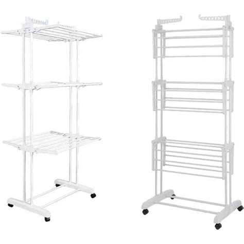 Etendoir À Linge Pliable Séchoir À Vêtements Mobile Etendage À Linge