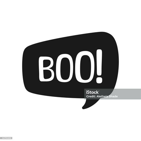 말풍선의 부 텍스트입니다 인쇄를 위한 실루엣 디자인 낙서 벡터 그림입니다 해피 할로윈 인사말 카드 그래픽 요소입니다 만화 손으로 그린 서예 스타일입니다 검은색에 대한 스톡